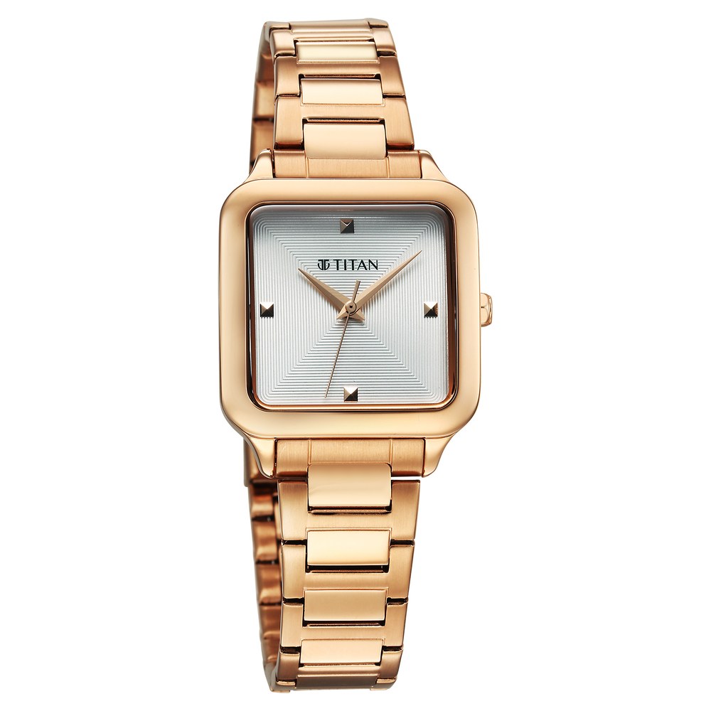 Buy Online Titan Horizon Quartz Analog White Dial Stainless Steel Strap ...