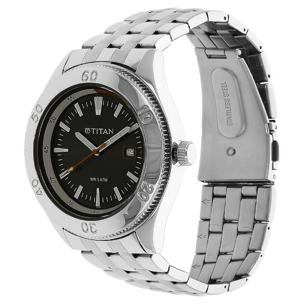 Buy Online Titan Octane Analog Grey Dial Stainless Steel Strap watch ...