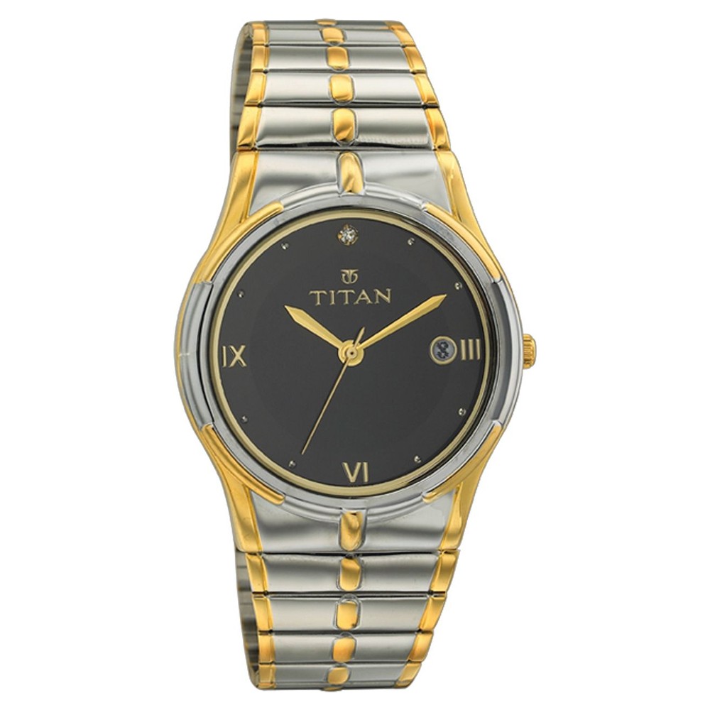 Buy Online Titan Quartz Analog with Date Black Dial Watch for Men ...