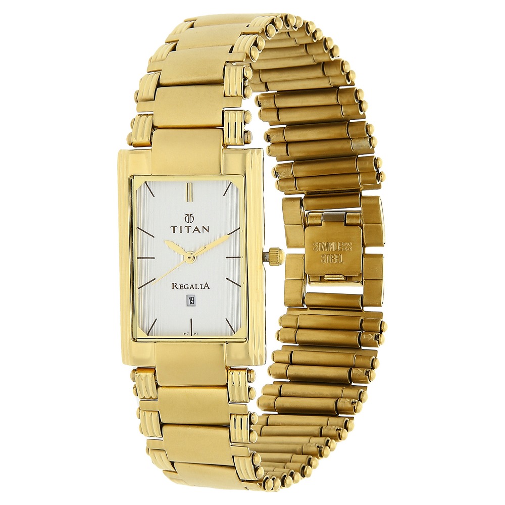 Buy Online Titan Regalia Silver Dial Analog Stainless Steel Strap watch ...