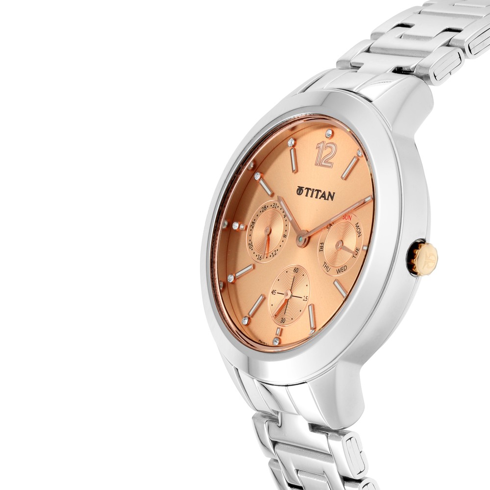 Buy Online Titan Workwear Black Dial Quartz Multifunction Stainless ...