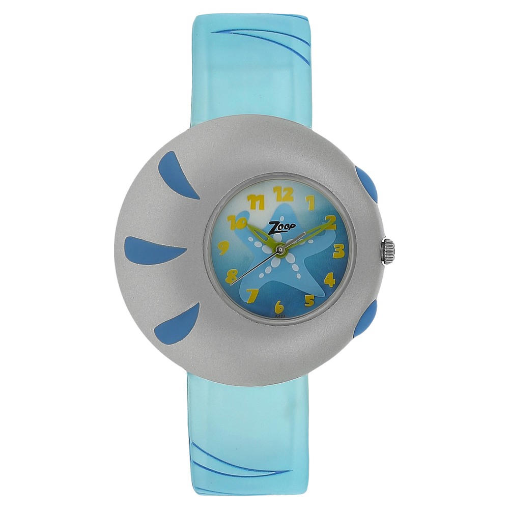 Buy Online Zoop By Titan Quartz Analog Blue Dial Plastic Strap Watch ...
