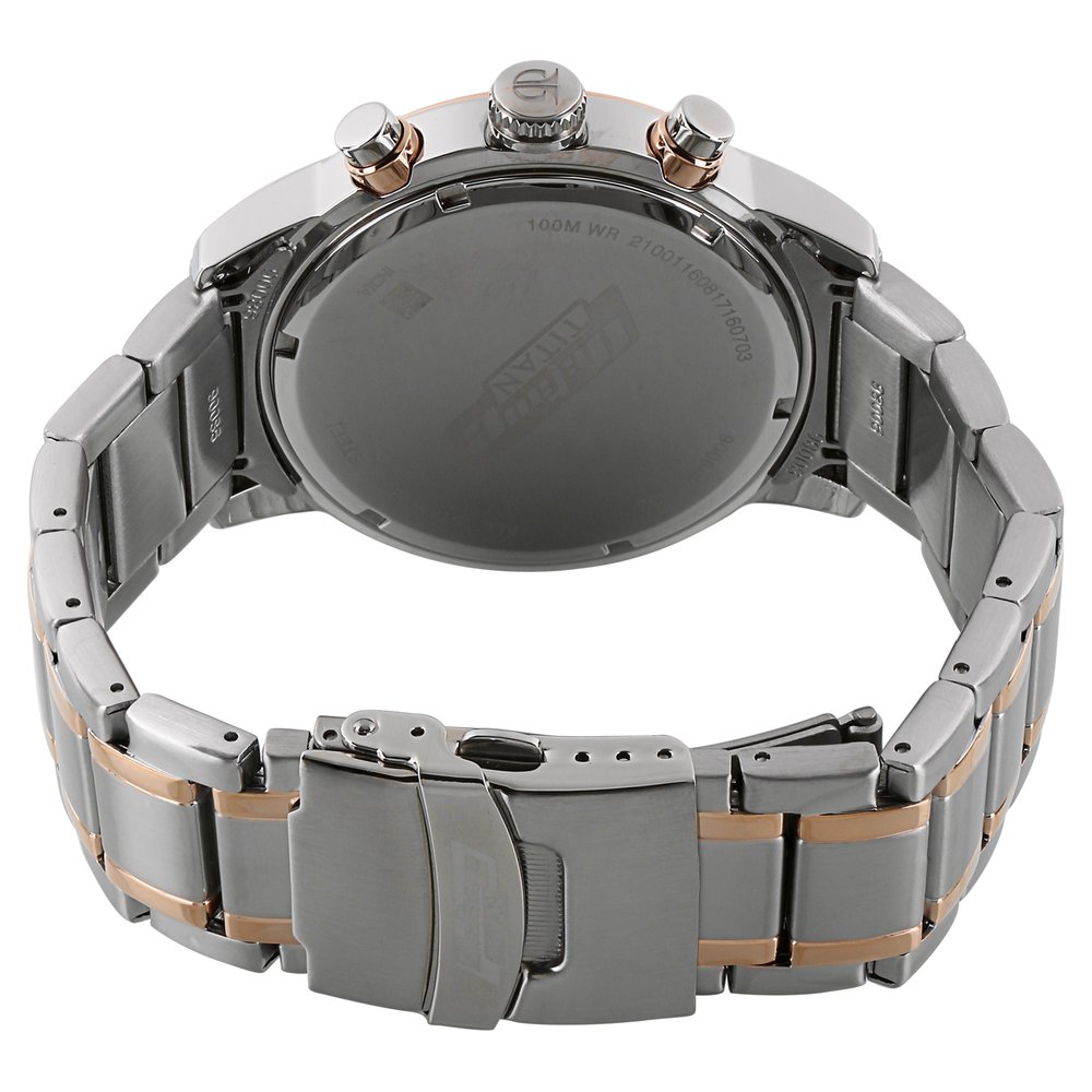Buy Online Titan Octane Quartz Chronograph White Dial Stainless Steel ...