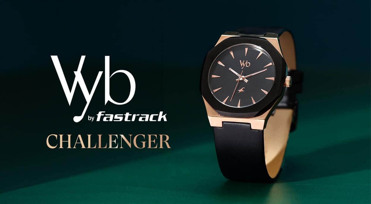 Buy Online Fastrack Vyb Challenger Quartz Analog Black Dial Black Color ...