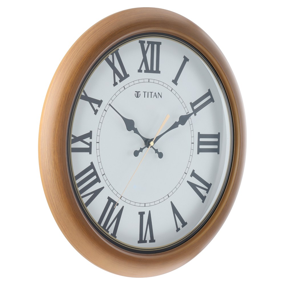 Buy Online Titan Classic White Wall Clock with Silent Sweep Technology ...