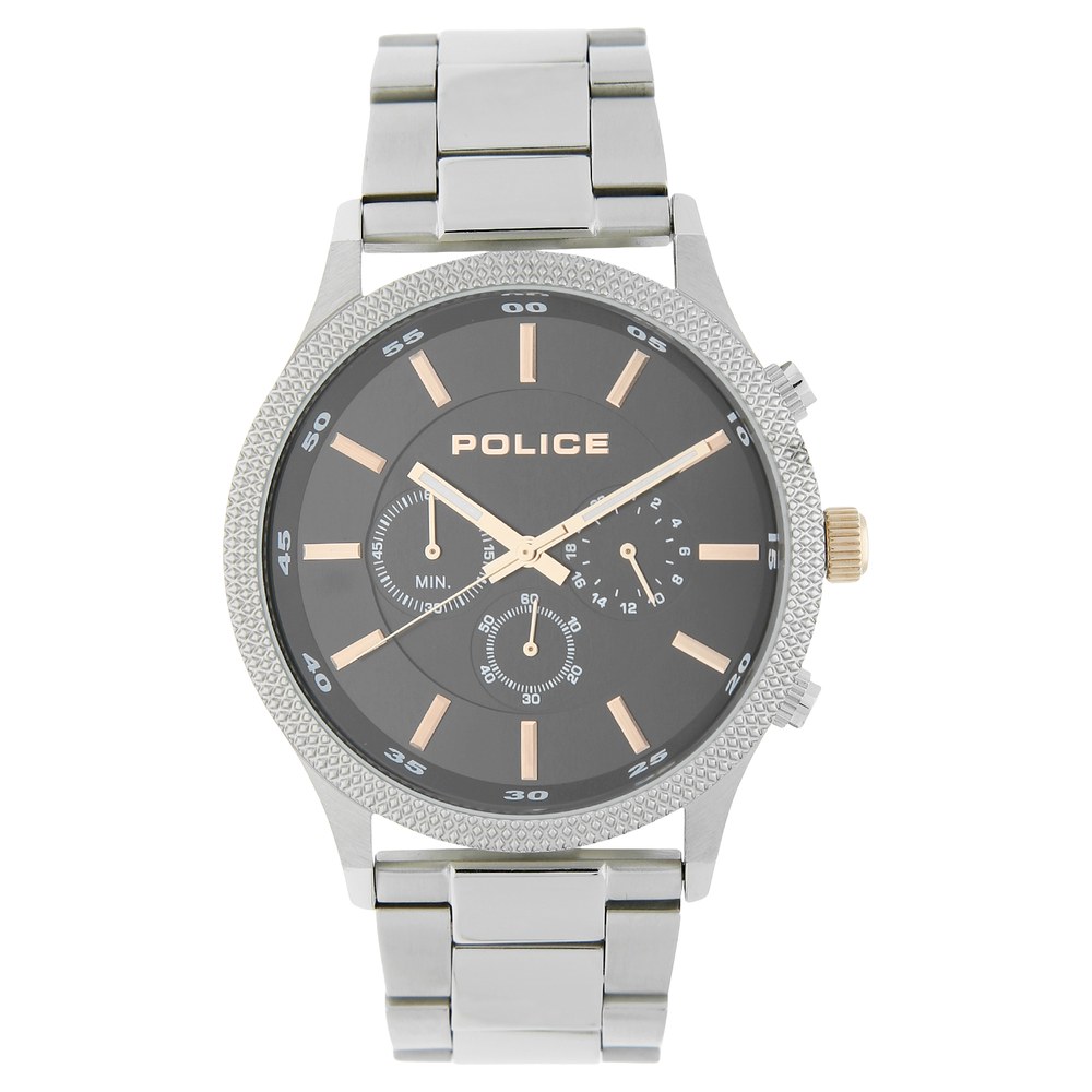 Buy Online Police Quartz Chronograph Black Dial Metal Strap Watch for ...