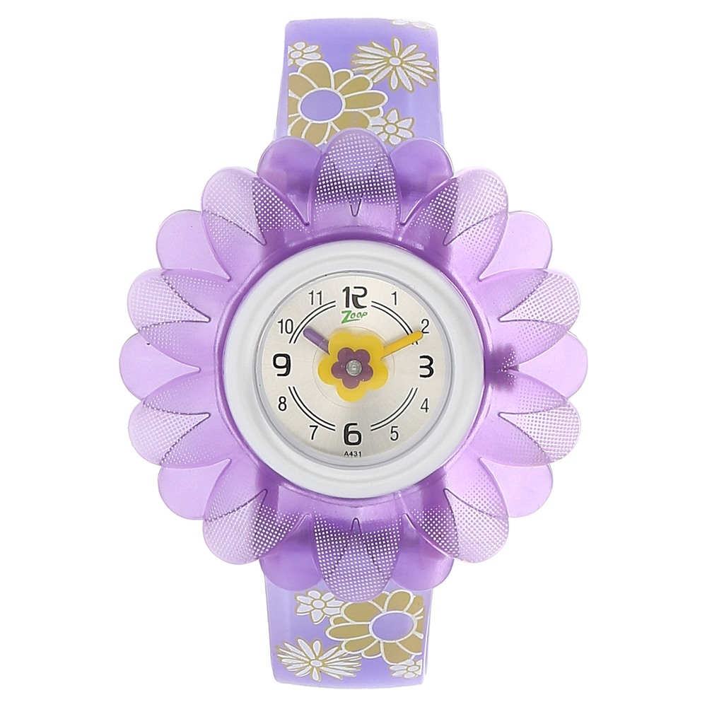 Buy Online Zoop By Titan Quartz Analog Silver Dial PU Strap Watch for ...