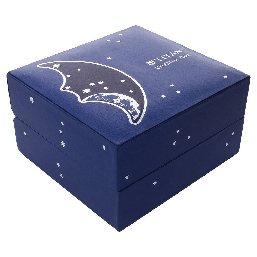 Buy Online Titan Moon phase Brown Dial Men Leather Strap watch for Men ...