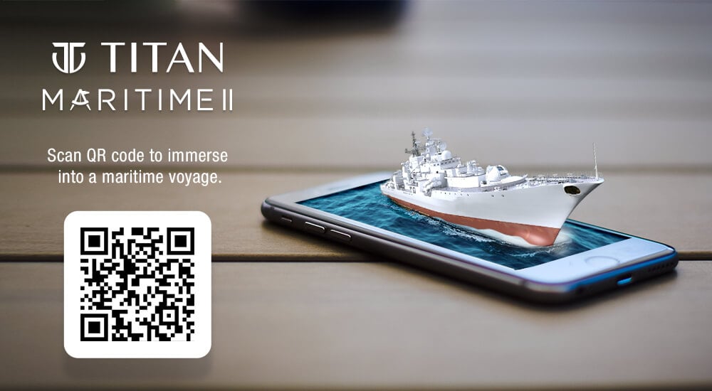 Buy Online Titan Maritime Quartz Multifunction Anthracite Dial ...