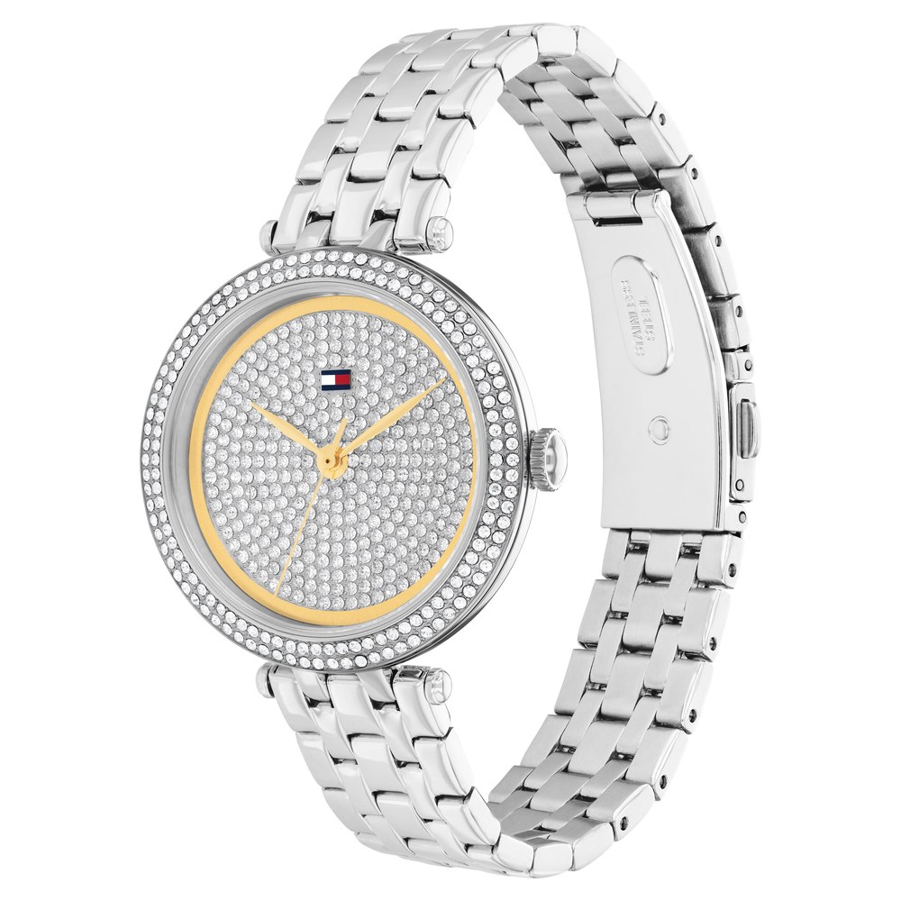 Buy Online Tommy Hilfiger Quartz Analog Silver Dial Silver Stainless ...