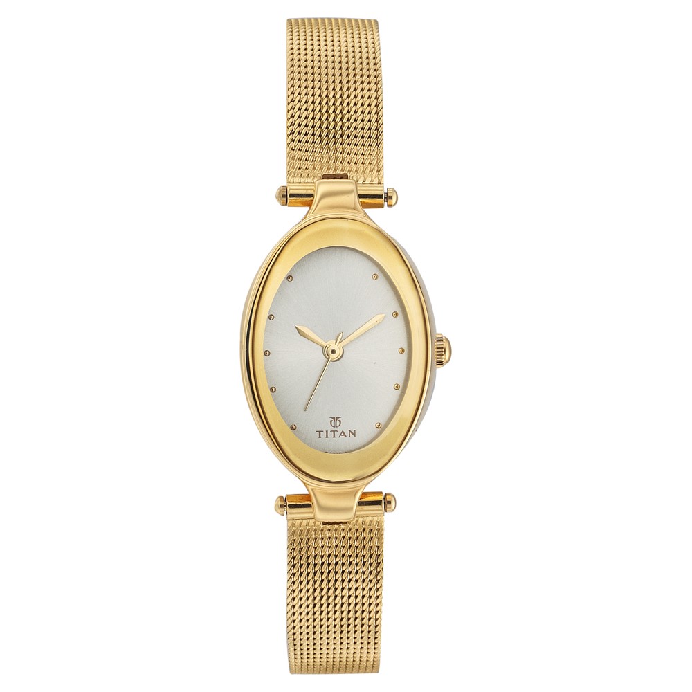 Buy Online Titan Quartz Analog Silver Dial Watch for Women - nd2471ym01 ...