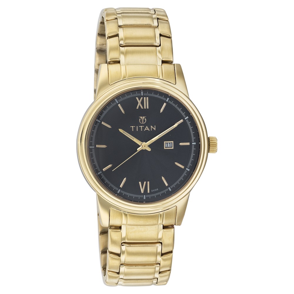 Buy Online Titan Quartz Analog with Date Black Dial Watch for Men ...