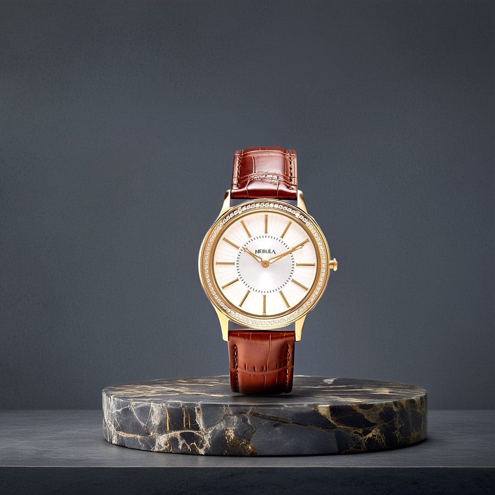 Buy Online Titan Nebula Quartz Analog 18 Karat Solid Gold Watch for Men ...