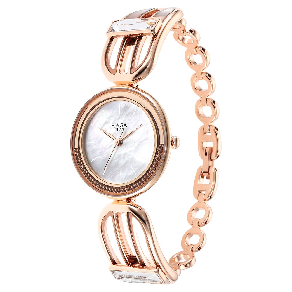 Buy Online Titan Raga Delight Mother Of Pearl Dial Women Watch With ...