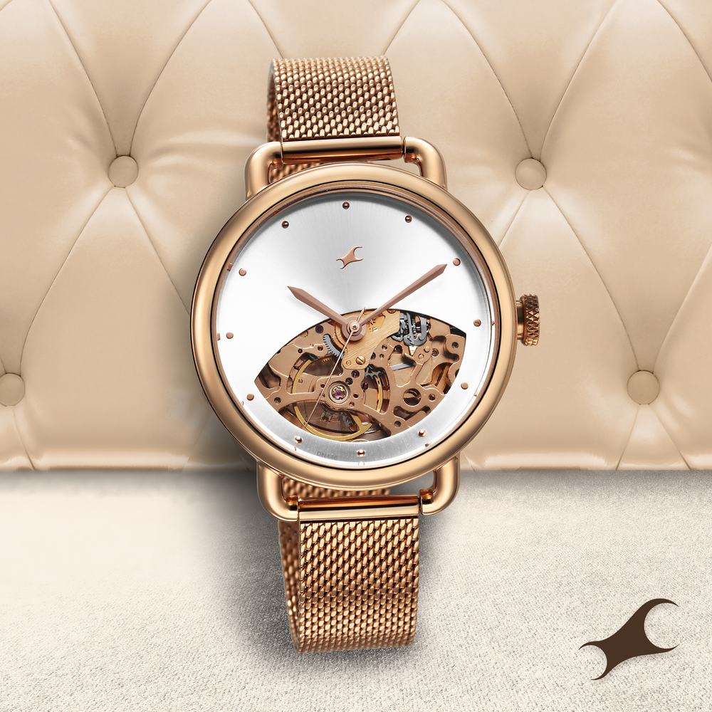 Buy Online Fastrack Automatics Silver Dial Stainless Steel Strap Watch ...