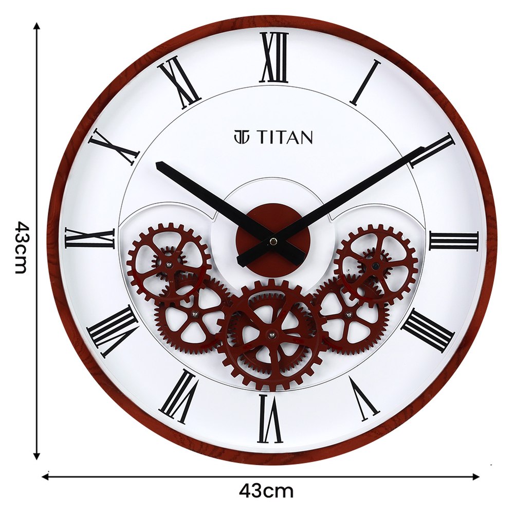 Buy Online Titan Clocks - Gears of Time - Brown - w0115pa02 | Titan