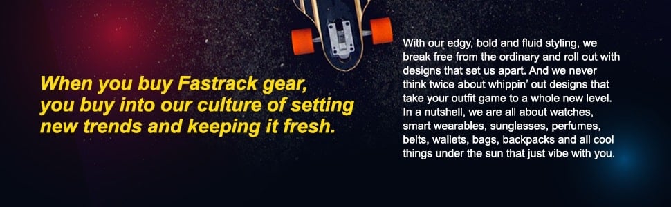 Buy Online Fastrack Go Skate Quartz Analog with Date Black Dial ...