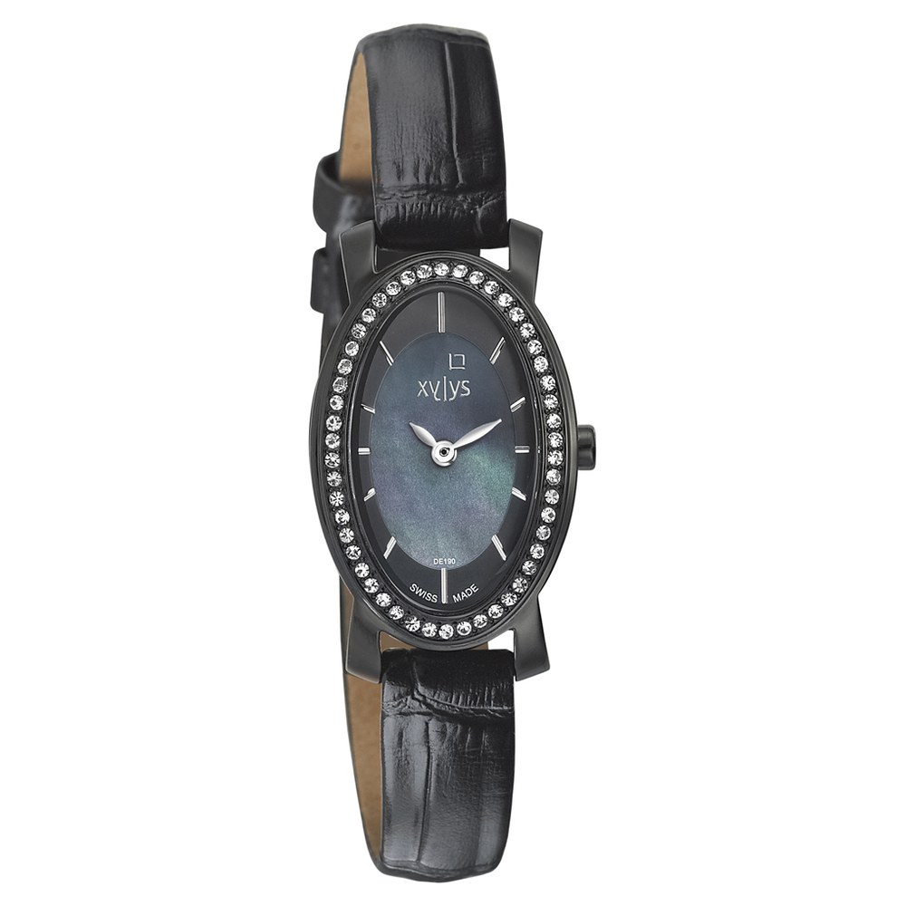 Buy Online Xylys Quartz Analog Black Dial Leather Strap Watch for Women ...