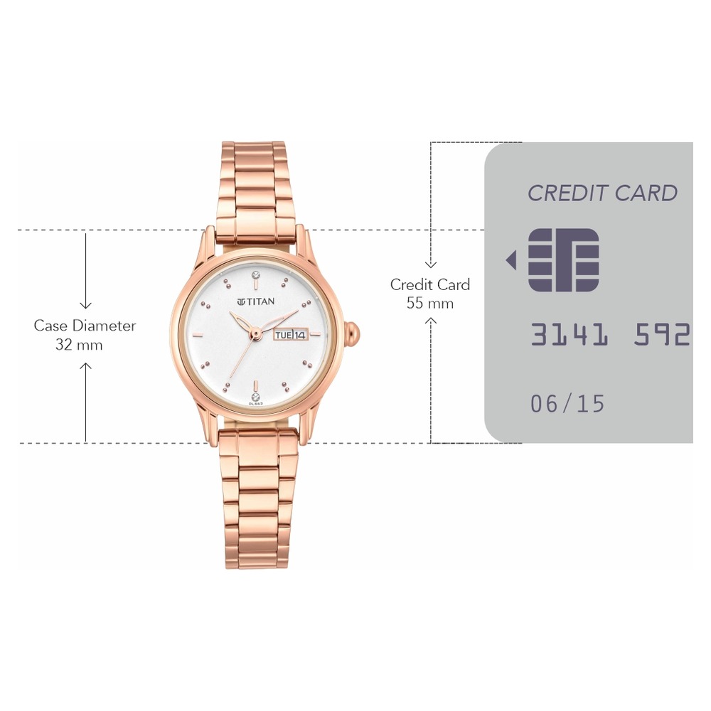 Buy Online Titan Women's Lagan Watch: Rose Gold Accents & Refined ...