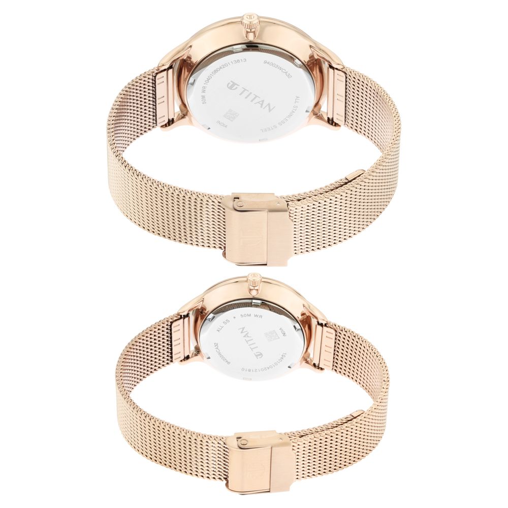 Buy Online Titan Quartz Multifunction White Dial Stainless Steel Strap ...