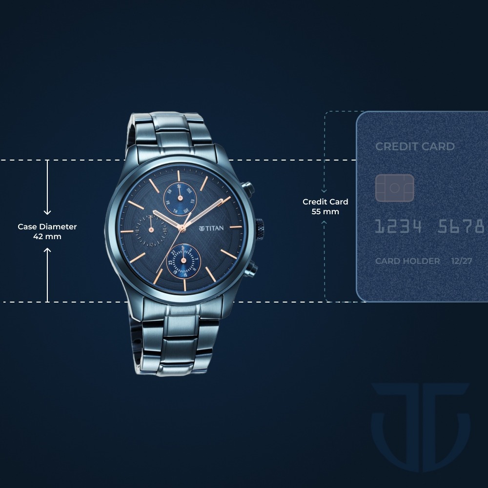 Buy Online Titan Neo Splash Quartz Analog with Date Blue Dial Blue ...