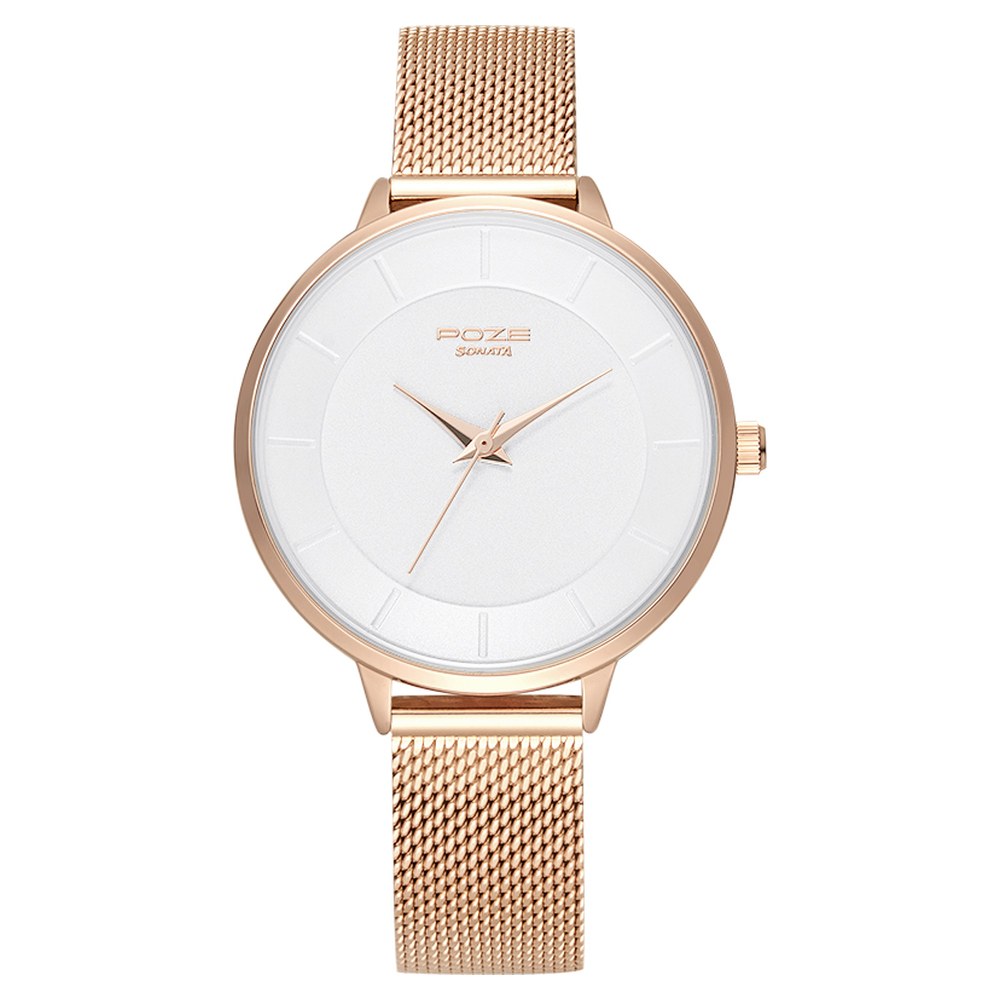 Buy Online Poze by Sonata Quartz Analog White Dial Stainless Steel ...