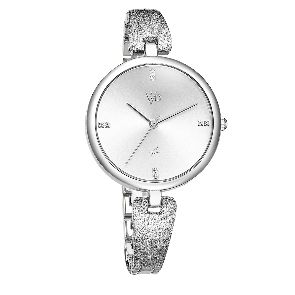 Buy Online Fastrack Vyb Diva Quartz Analog Silver Dial Metal Strap ...