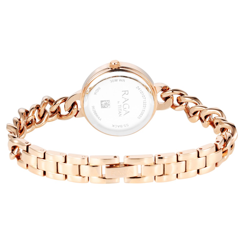 Buy Online Titan Raga Showstopper Quartz Analog Rose Gold Dial Metal ...