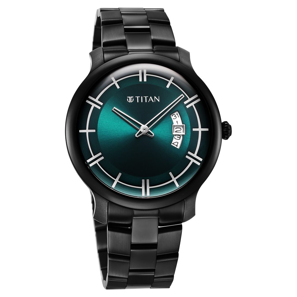 Buy Online Titan Classic Distincta Green Dial Analog with Date ...