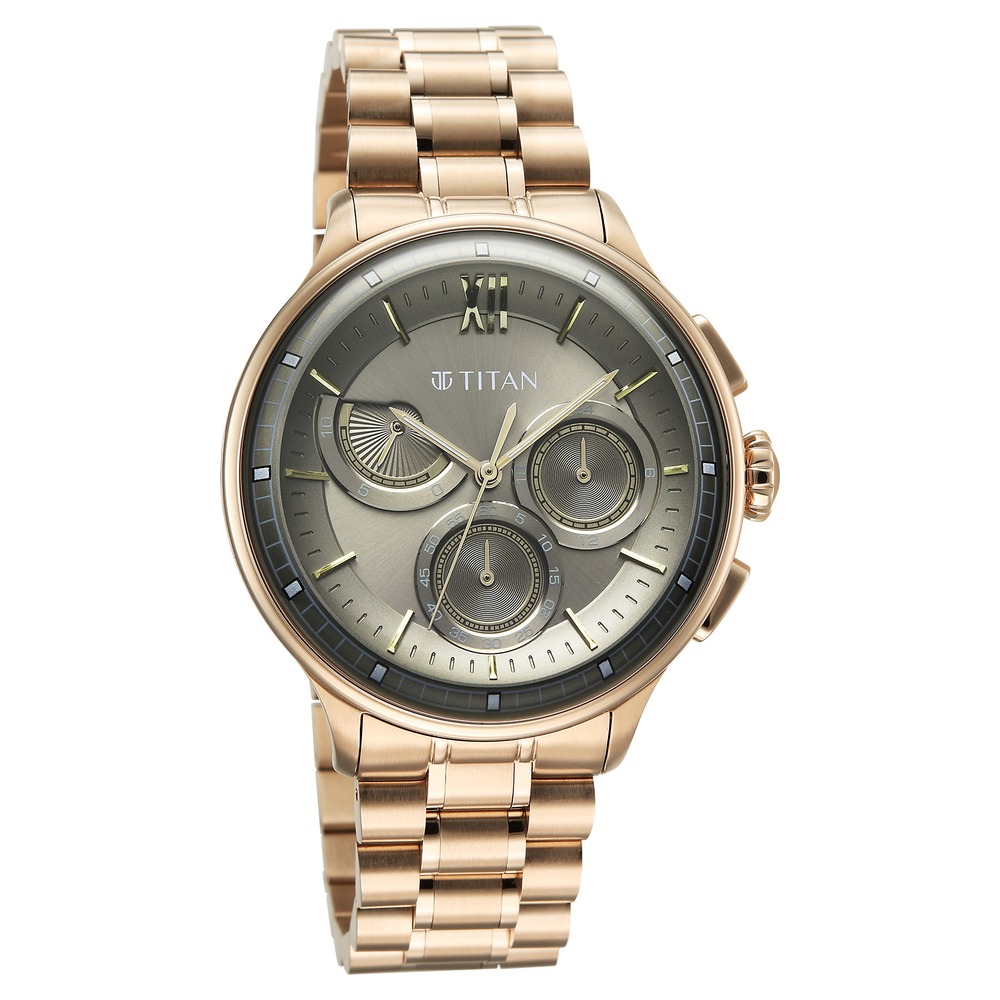 Buy Online Titan Classique Half Cut Chronograph Analog with Anthracite ...