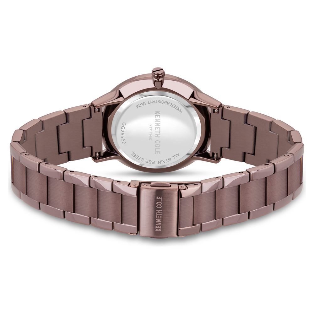 Buy Online Kenneth Cole Quartz Analog Brown Dial Stainless Steel Strap ...