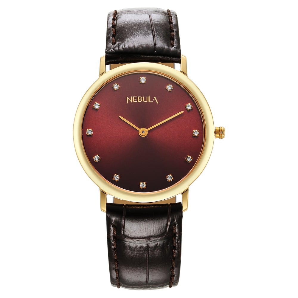 Buy Online Titan Nebula Vintage 18k Gold Analog with Studded Indices ...