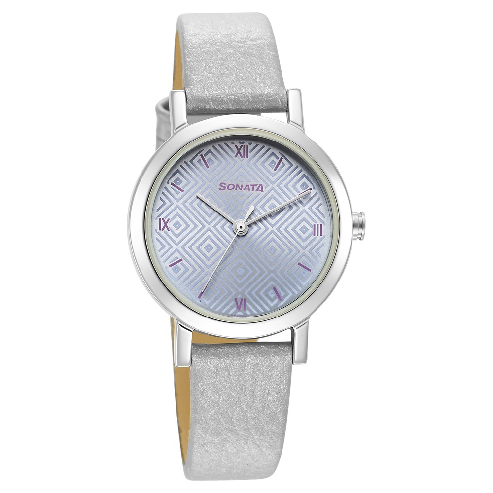 Buy Online Sonata Ladies Essentials Blue Dial Leather Strap Watch for ...