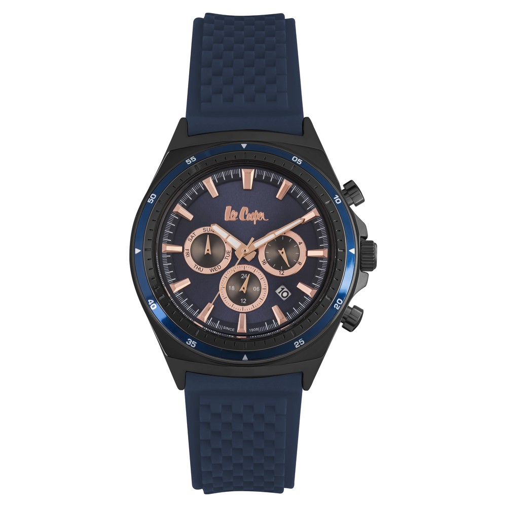 Buy Online Lee Cooper Quartz Chronograph Blue Dial Watch for Men ...