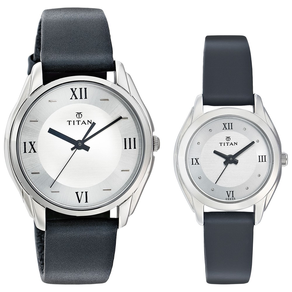 Buy Online Titan Quartz Analog Silver Dial Watch for Couple ...