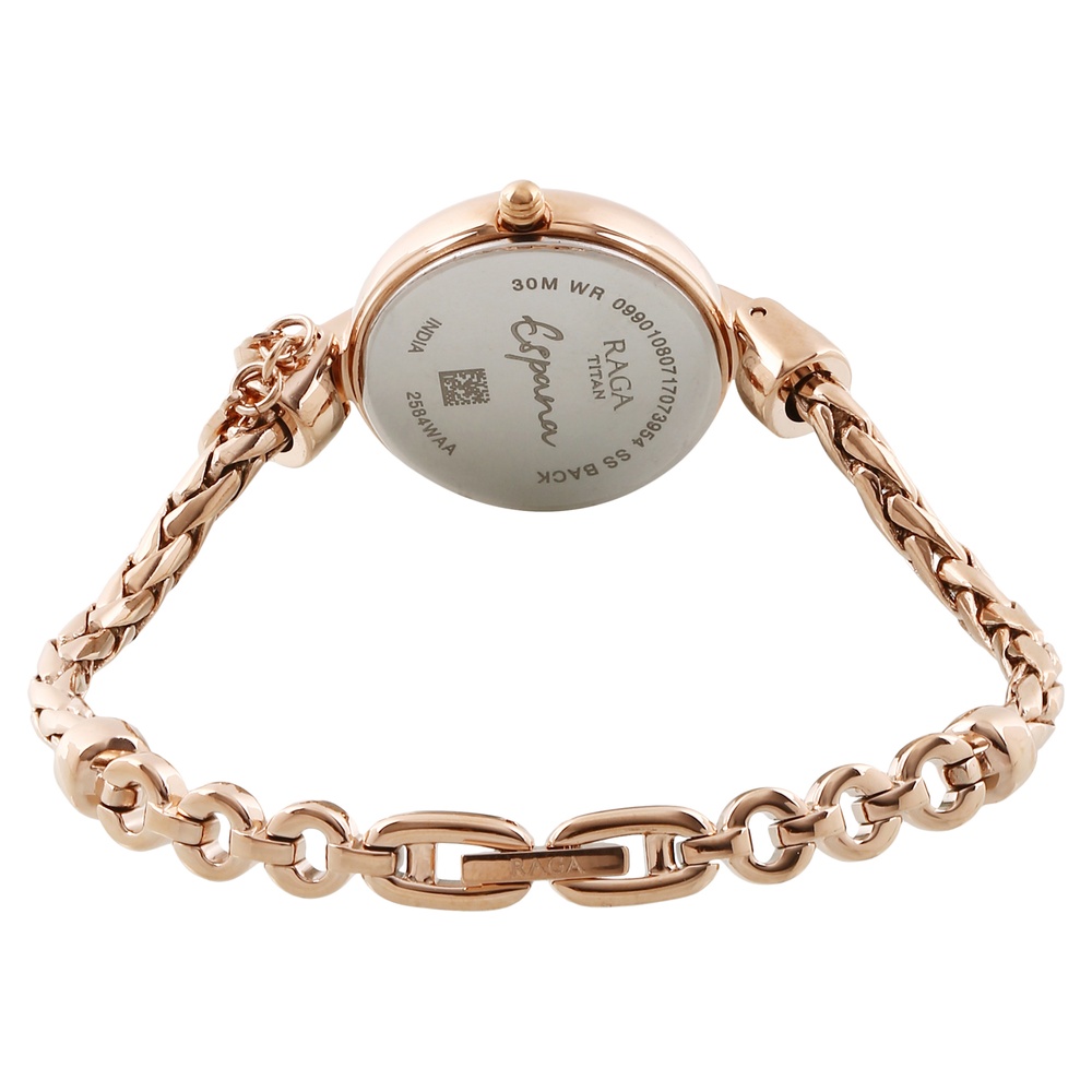 Buy Online Titan Raga Espana Rose Gold Dial Women Watch With Metal ...