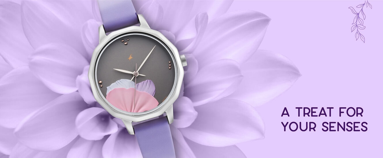 Buy Online Fastrack Uptown Retreat Quartz Analog Rose Gold Dial Leather ...