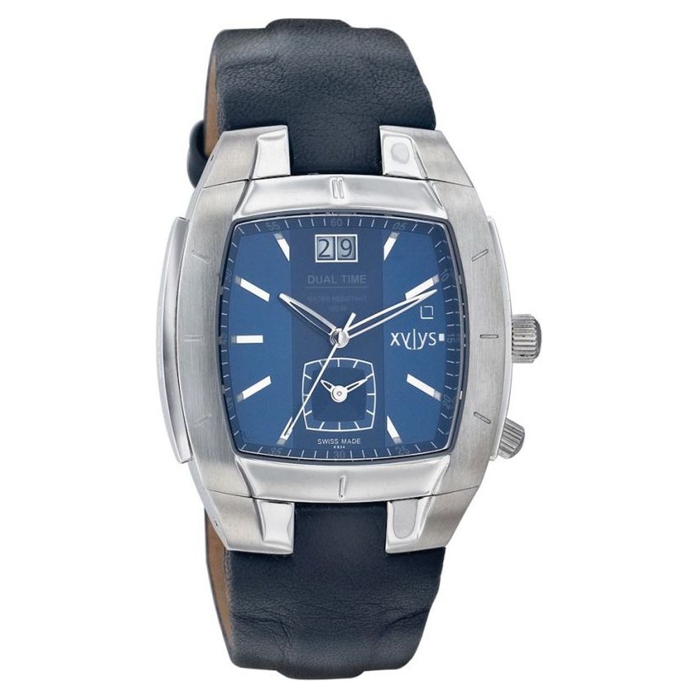 Buy Online Xylys Quartz Chronograph Blue Dial Leather Strap Watch for ...