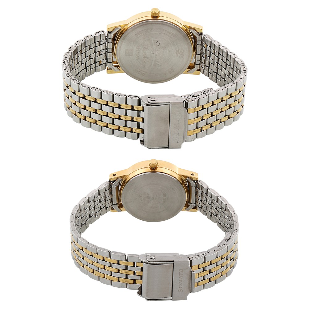 Buy Online Sonata Quartz Analog Silver Dial Stainless Steel Strap Watch ...