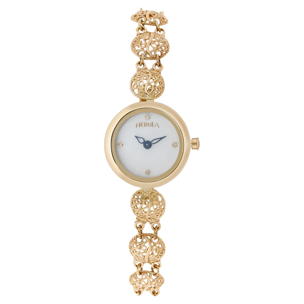 Buy Online Titan Nebula Filigree Quartz Analog 18 Karat Solid Gold ...