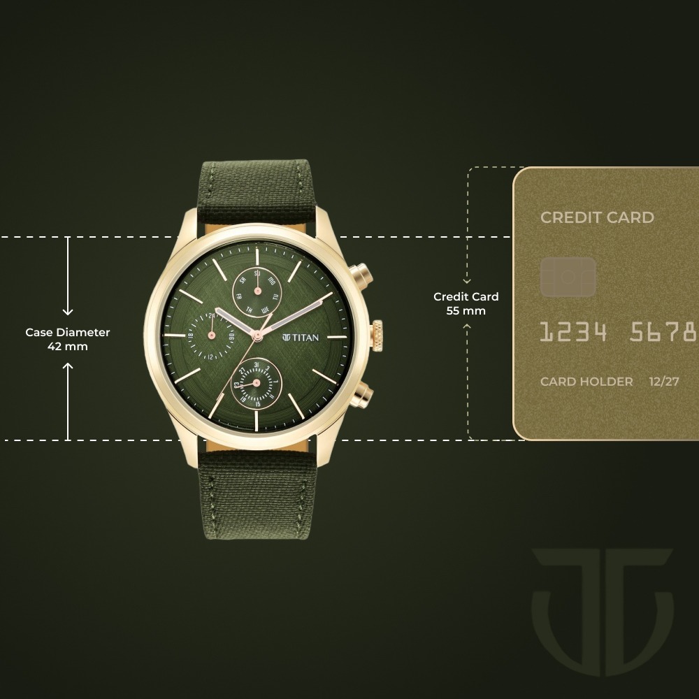 Buy Online Titan Neo Splash Green Dial Quartz Analog with Date Fabric ...