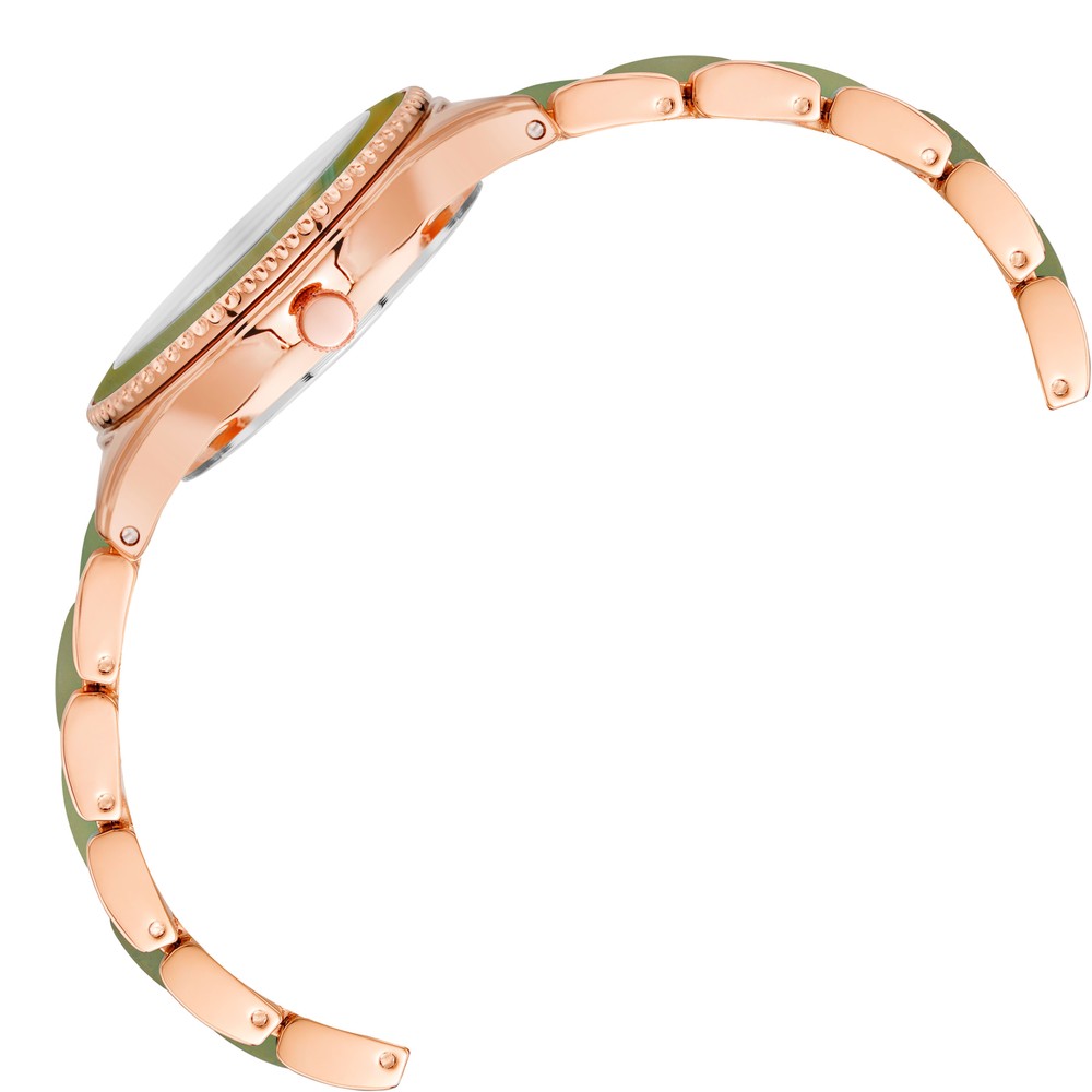 Buy Online Anne Klein Quartz Analog Green Dial Golden Plastic Strap ...