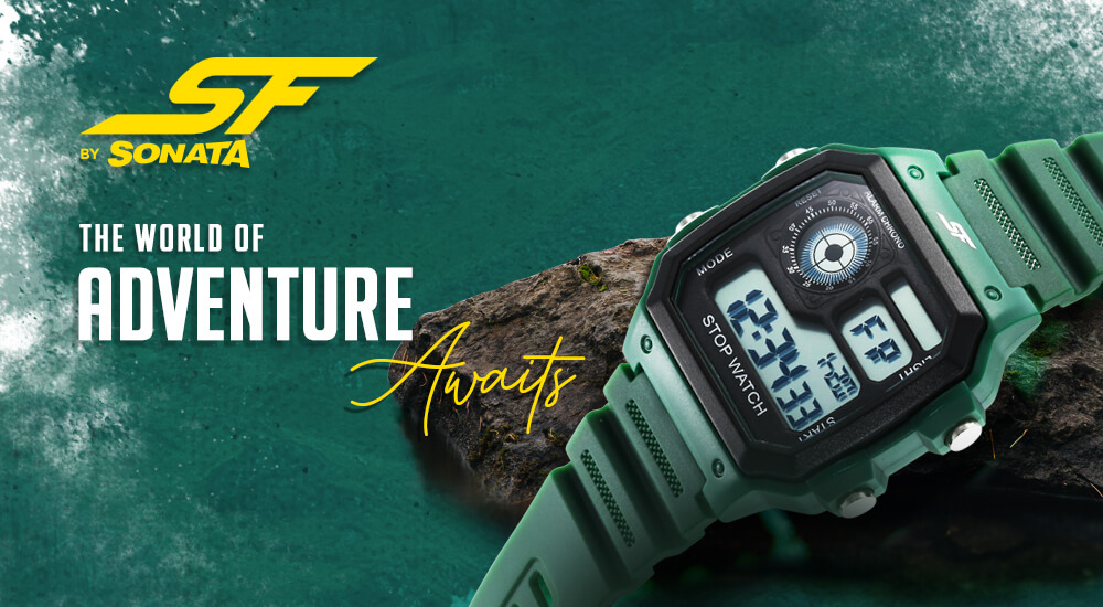 Buy Online SF Hexa Digital Dial Unisex Watch With Polyurethane Strap ...