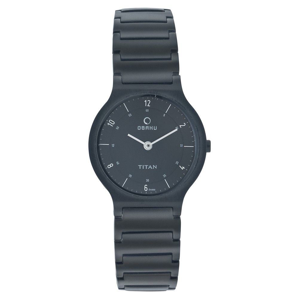 Buy Online Titan Quartz Analog Black Dial Watch for Women - nb9876nm01 ...