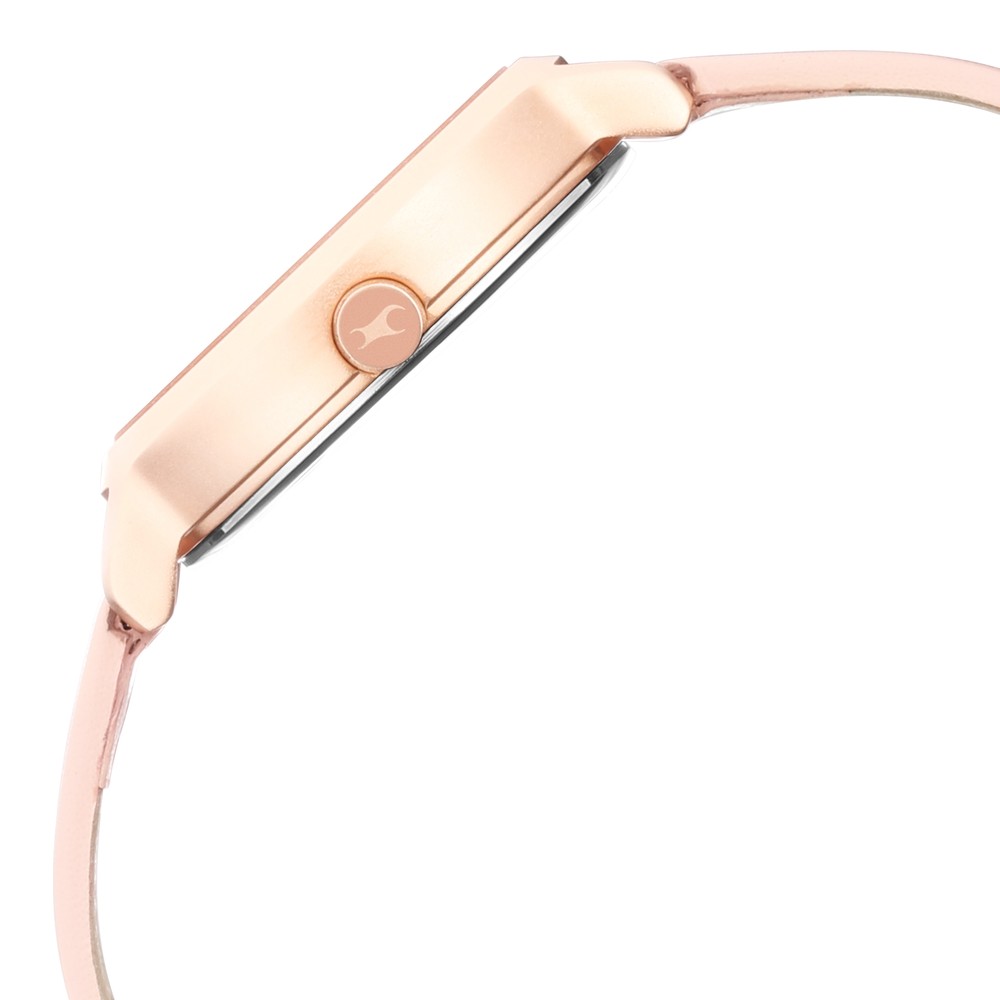 Buy Online Fastrack Uptown Retreat Quartz Analog Rose Gold Dial Leather ...