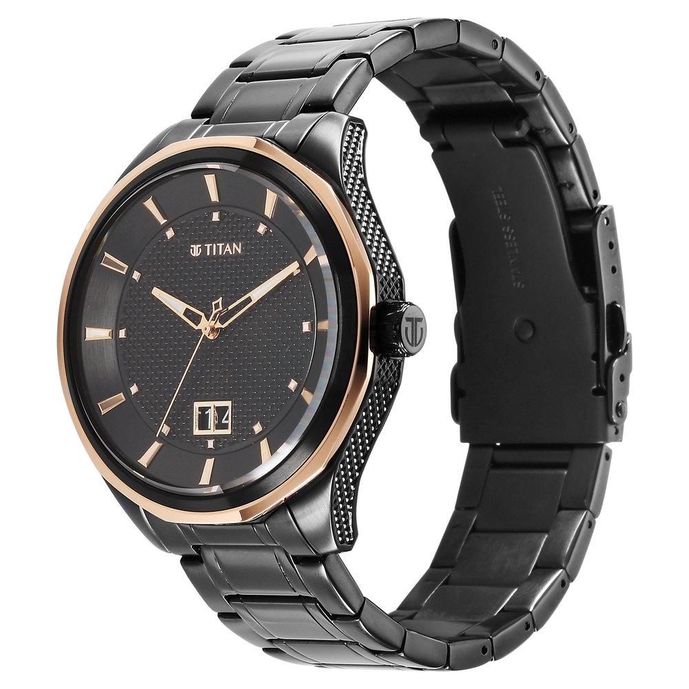 Buy Online Titan Regalia Opulent Quartz Analog with Date Black Dial ...