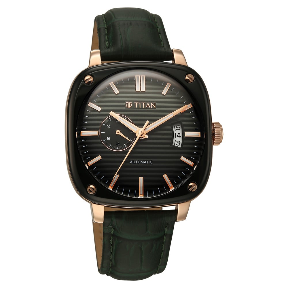 Buy Online Titan Vintage Concealed Automatic Analog with Green Dial ...