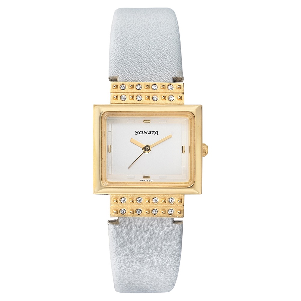 Buy Online Sonata Quartz Analog Silver Dial Strap Watch for Women ...