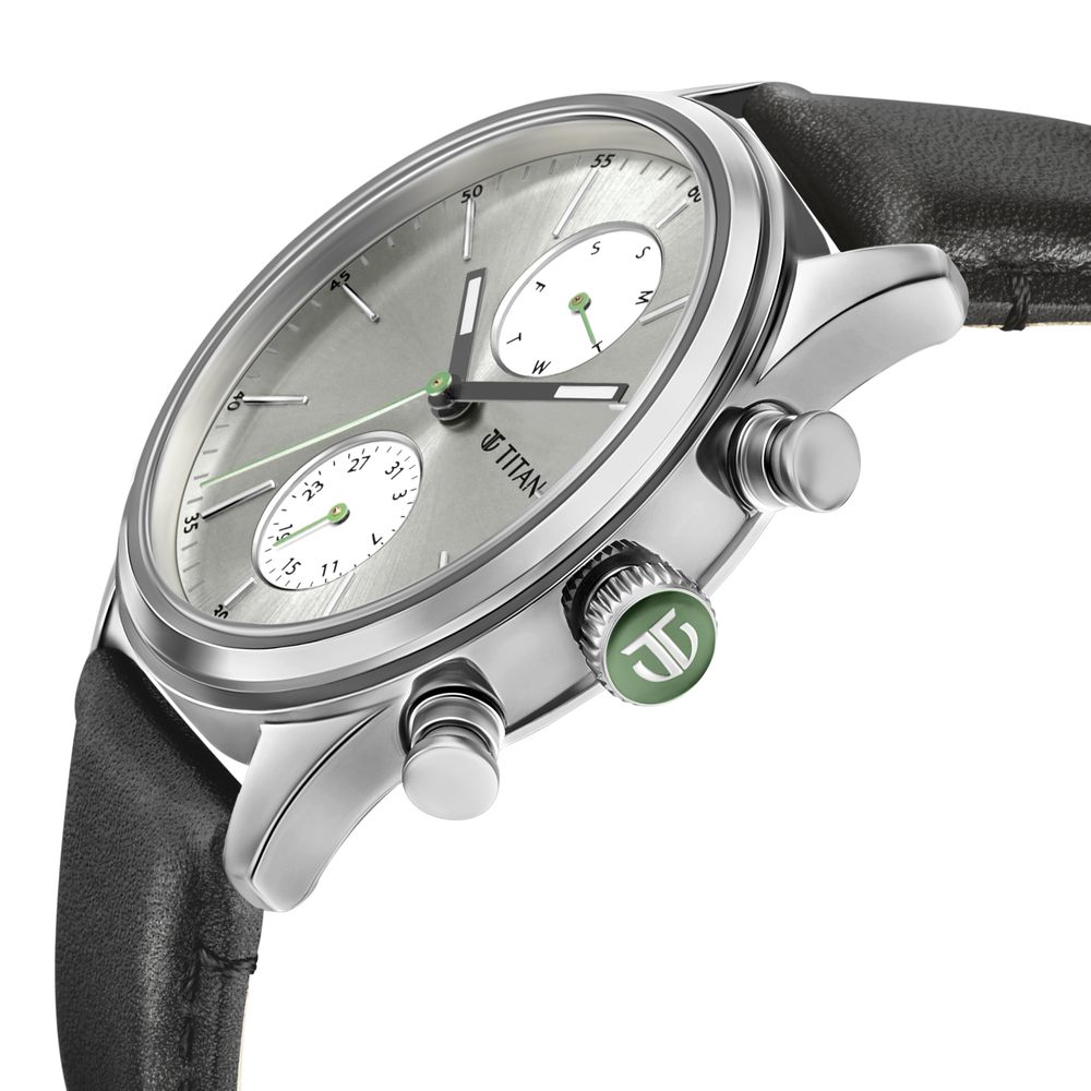 Buy Online Titan Quartz Analog Leather Strap Watch for Men - 1805sl09 ...