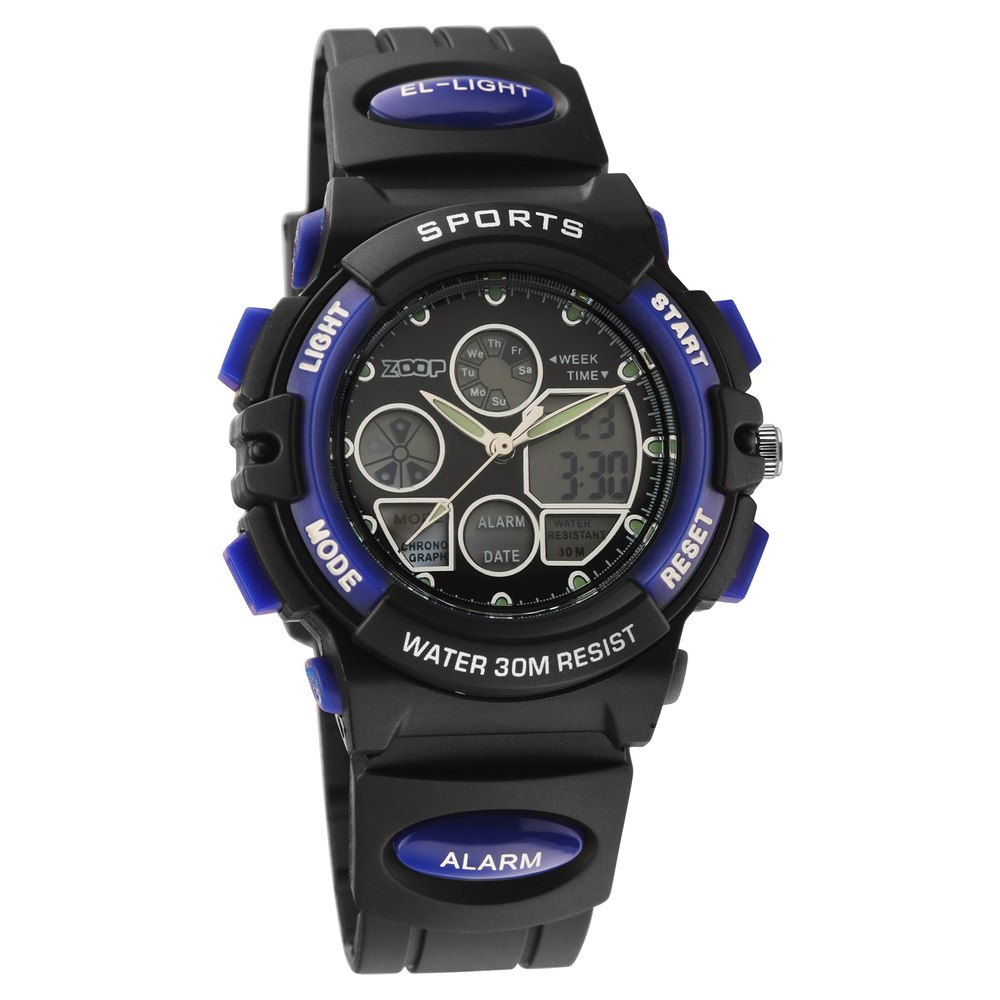 Buy Online Zoop Analog Digital Watch with Black Dial & Black Strap for ...